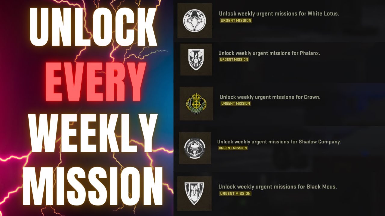 Unlock Every Weekly Urgent Missions DMZ Season 5 Reloaded - YouTube