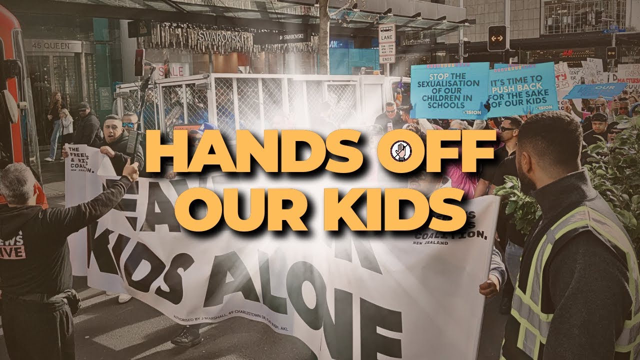 Hands Off Our Kids Protest - Auckland CBD - YouTube