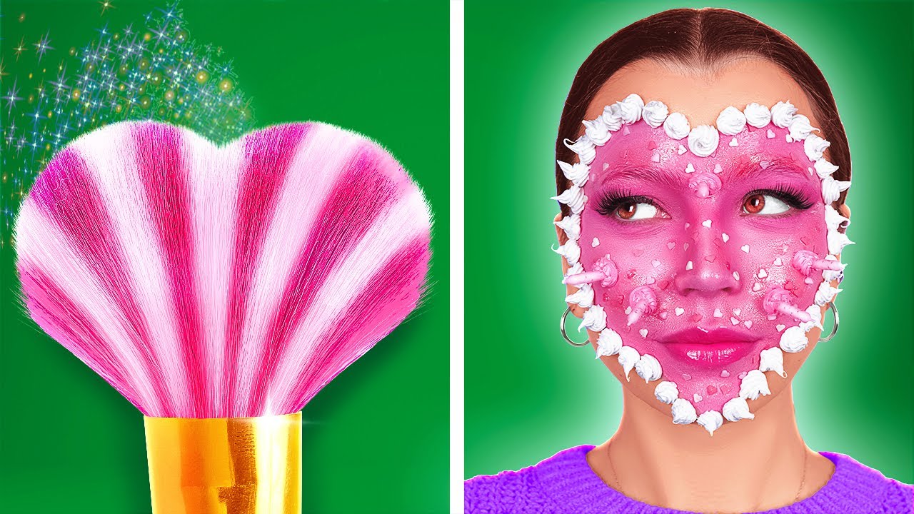 FROM NERD TO POPULAR EXTREME MAKEOVER 🍇 DIY Hot Glue-gun Ribs & SFX ...