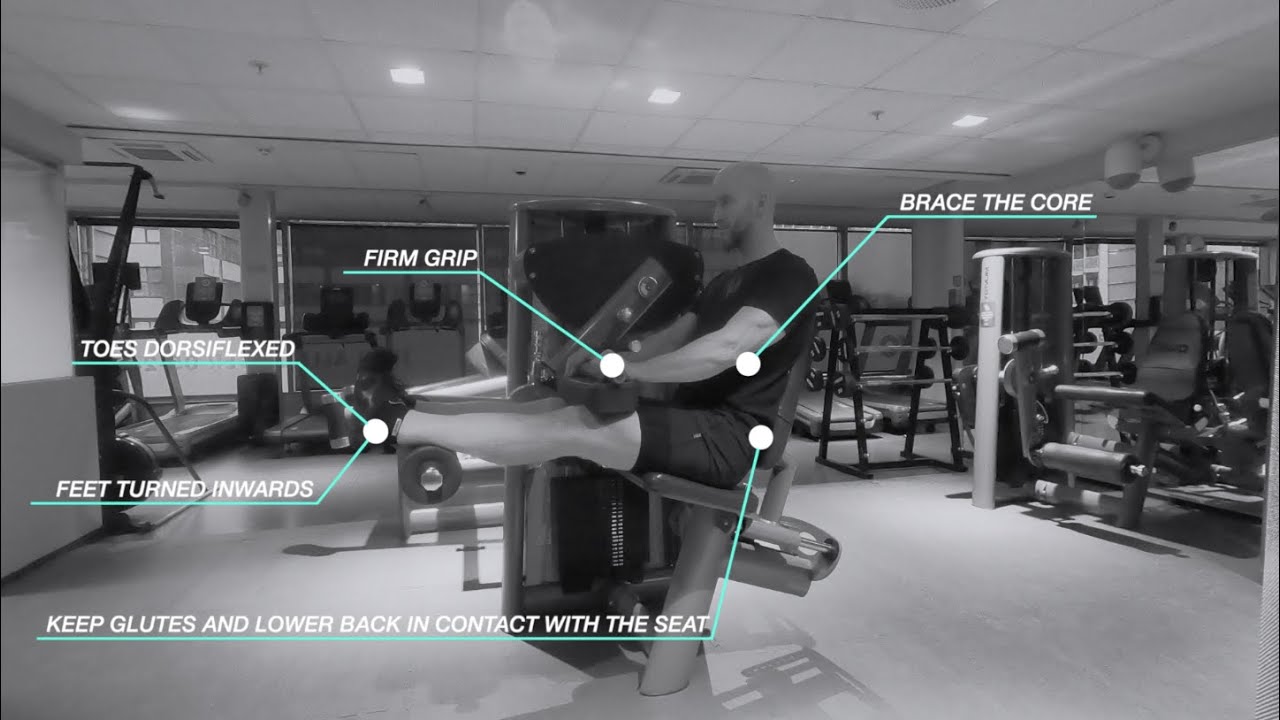 Seated Leg Curl Feet Inwards Dorsiflexed - YouTube