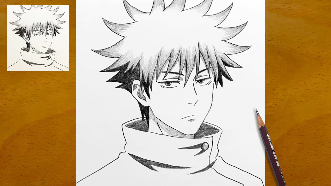 How to Draw Megumi Fushiguro | Jujutsu Kaisen Step by Step - YouTube