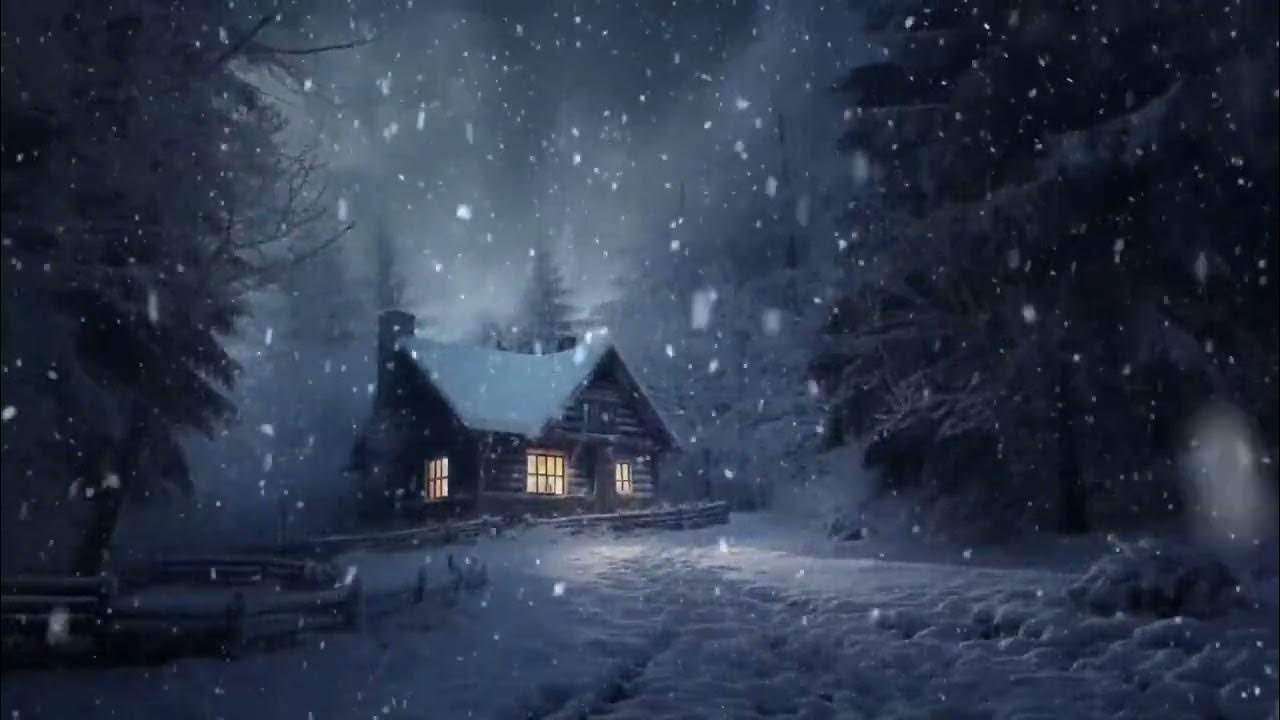 Snowstorm at a Frozen Wooden Hut┇Howling Wind & Blowing Snow┇Freezing Snowstorm Sounds for ...