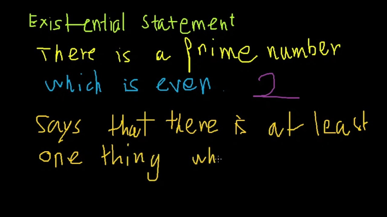 Existential Statement in Math - YouTube