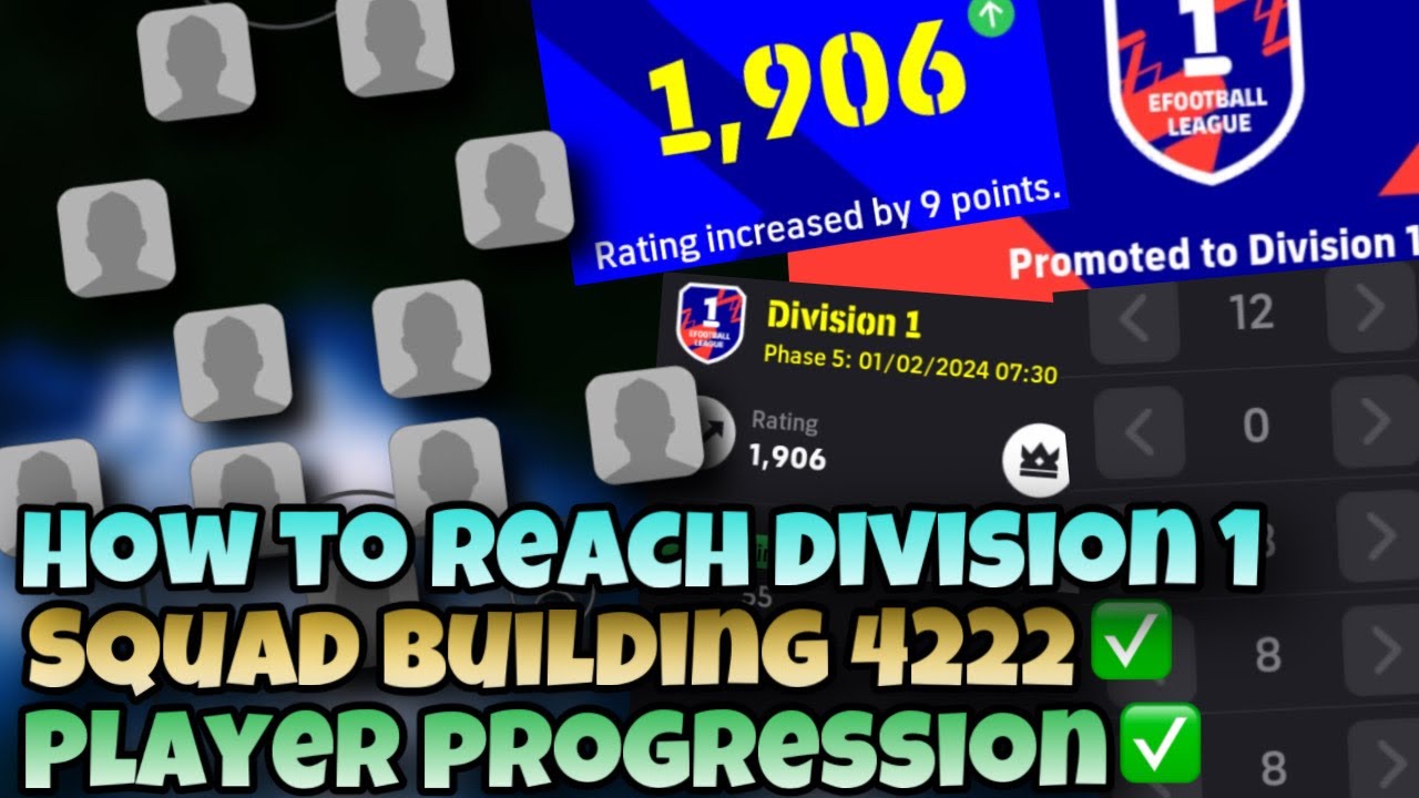 HOW TO REACH DIVISION 1 🤩🥳| SQUAD BUILDING| PLAYER PROGRESSION? BASE SQUAD🌟| DIVISION ...