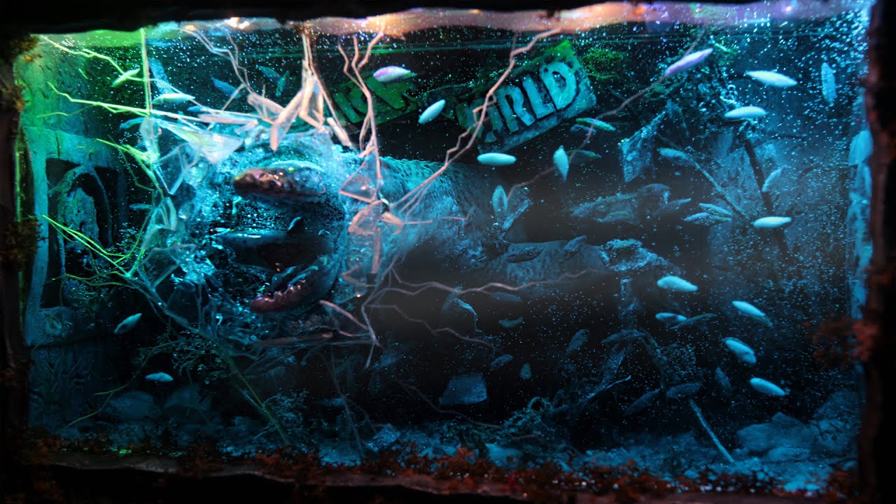 Resin Diorama / Jurassic World - Mosasaurus / Polymer Clay / Epoxy ...