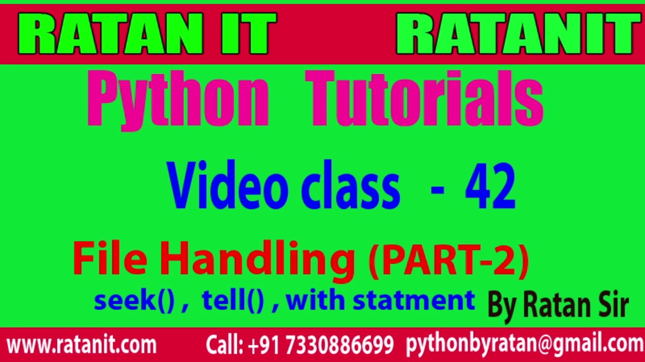 Python Tutorial Video Class 42 File Handling Part 2