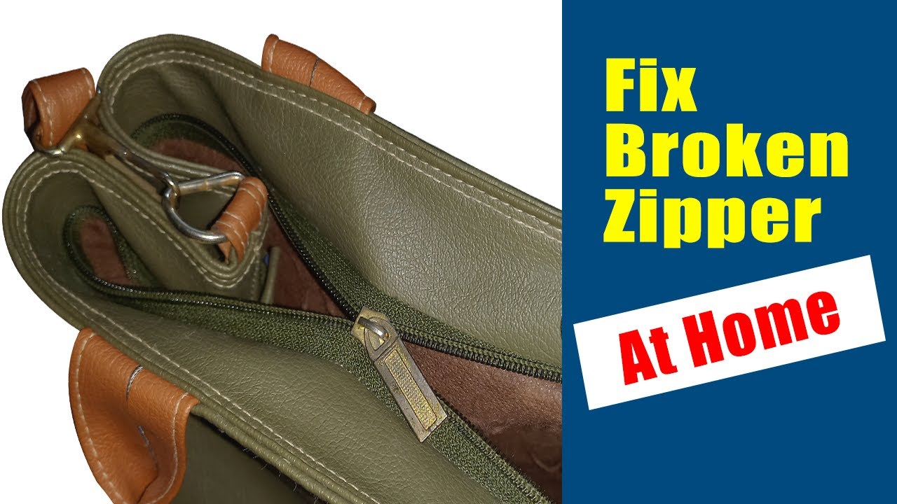 How to Fix Broken Zipper on Bag at Home - YouTube
