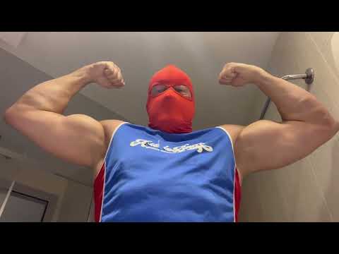 Muscle Flexing and Ripping Off Muscle Shirt