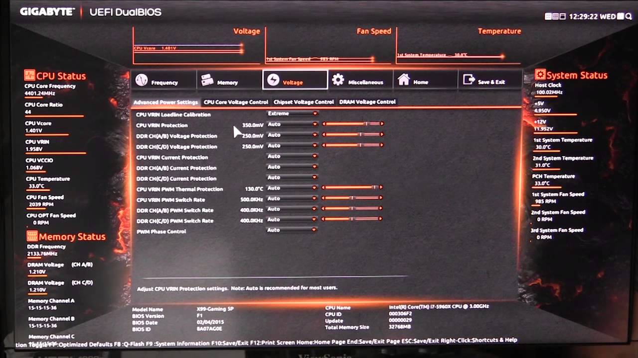 Gigabyte X99-Gaming 5P Motherboard BIOS Overview - YouTube
