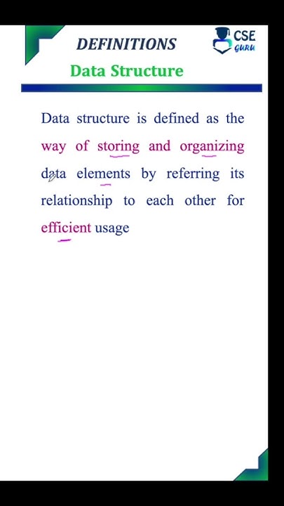 What Is Data Structure Cseguru Datastructure Datastructures Data Shorts Definition