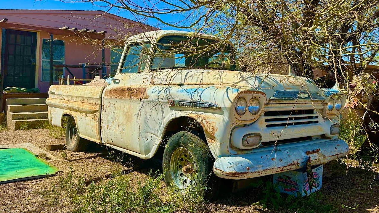 ‘59 Chevy pickup ABANDONED 48 years ago, will it run? - YouTube