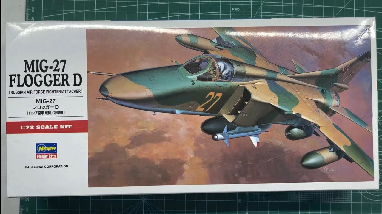 Hasegawa MiG-27 Flogger D Russian Air Force Fighter Attacker 1/72 Scale ...