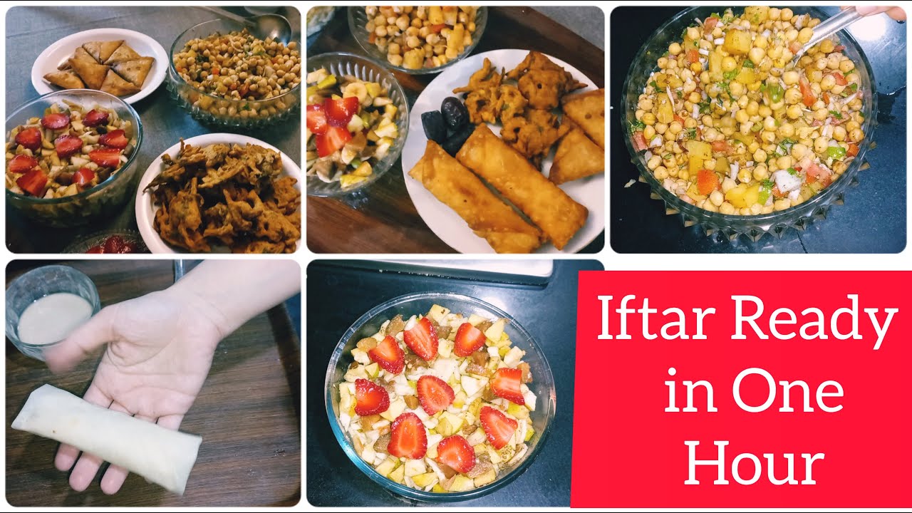 Iftar prep challenge in one hour 🌙 iftar snacks | Ramadan 2023. Urdu ...
