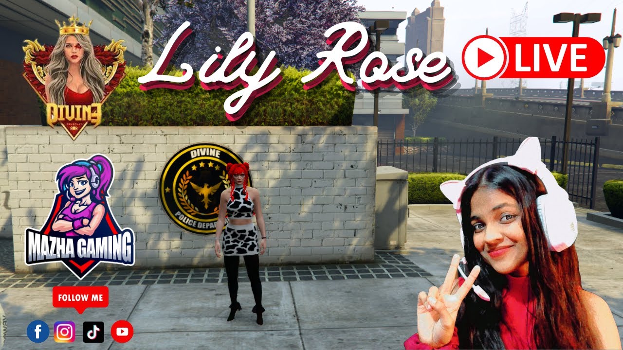 Mazhagaming Live Streaming - Divine RP - Lily Rose - Day 02 - ජොබ් ඒකක් ...