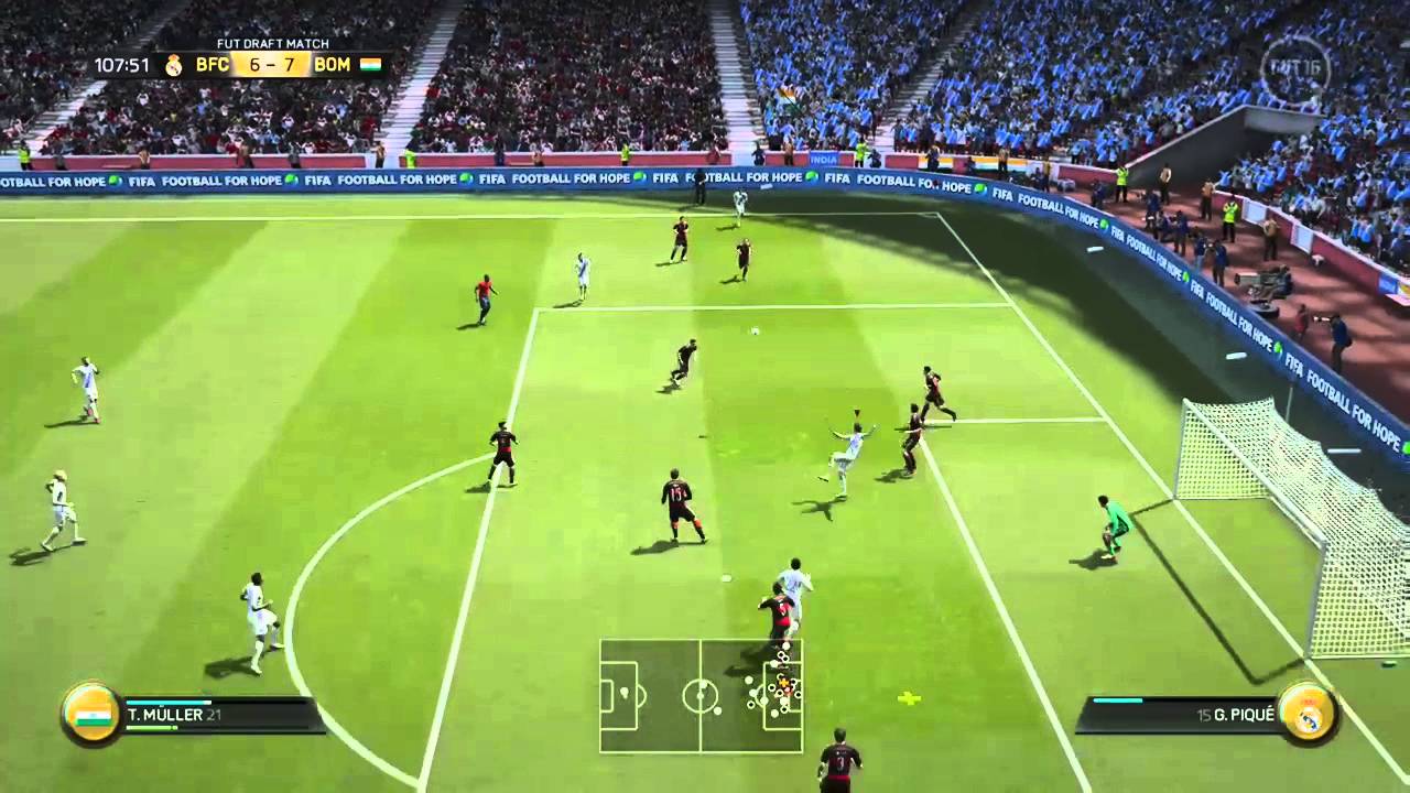 Müller overhead Goal Fifa 16 FUT Draft - YouTube