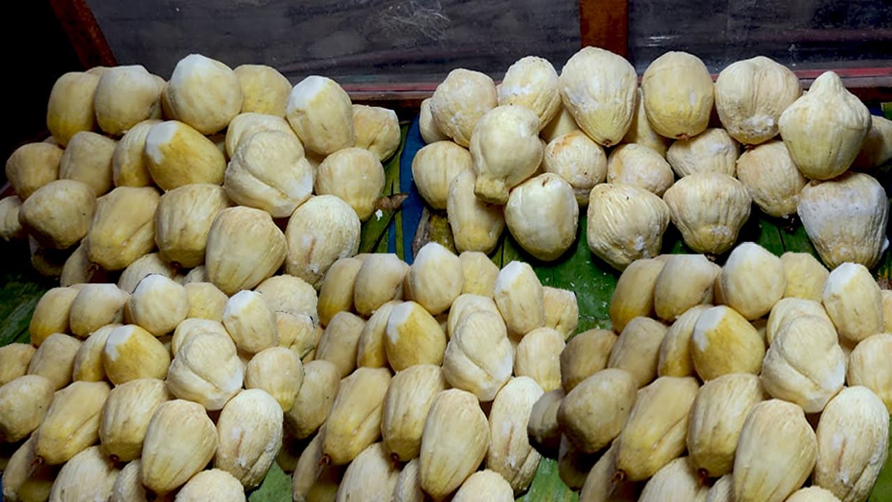 Unique Street food in Bangladesh | Yummy Fruits Coconut Flower Fufa ...