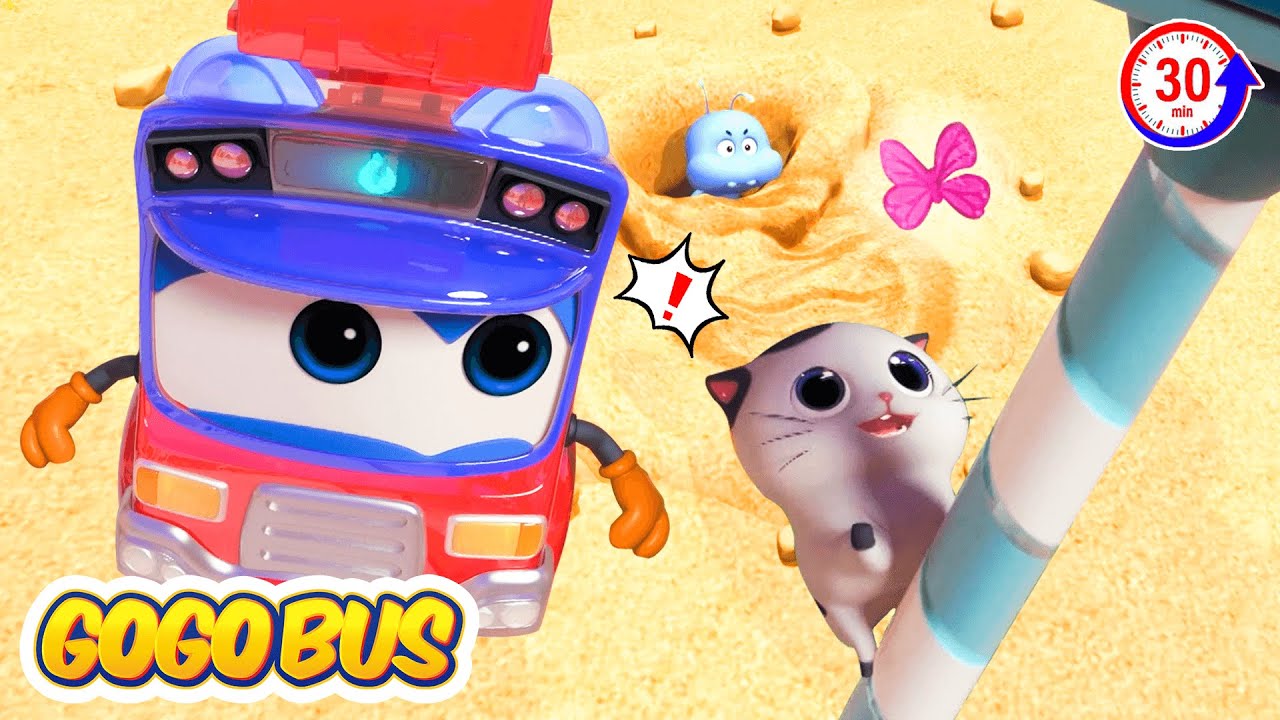 😺 Cảnh Sát Trưởng GOGO Bus Giải Cứu Mèo Con 🚔 Nguy Hiểm Không Leo Trèo ...
