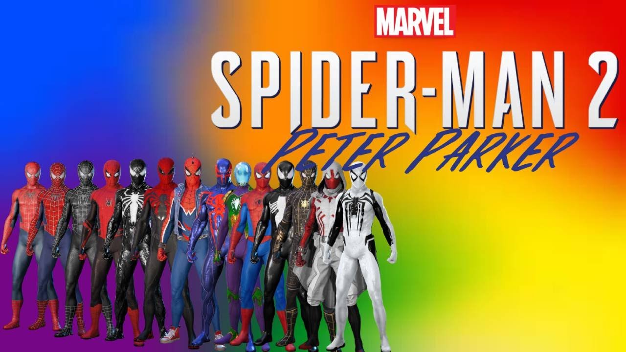 Every Peter Parker Suit In Marvel Spider-Man 2 - YouTube