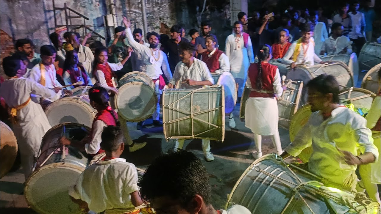 Maharashtra famous puneri Dhol at bholakpur Vinay Anna Ganesh Shobha ...