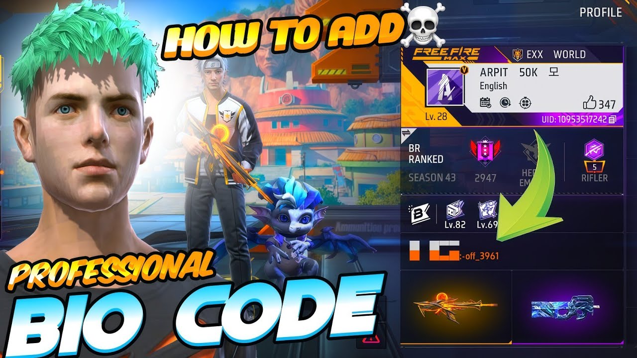 How to add Instagram username in Free fire new professional bio ...