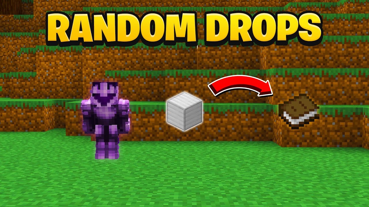 Minecraft, aber mit RANDOM DROPS - YouTube