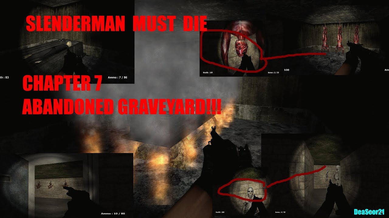 Horror Gameplay | Slenderman must die Chapter 7 | Abandoned Graveyard ...
