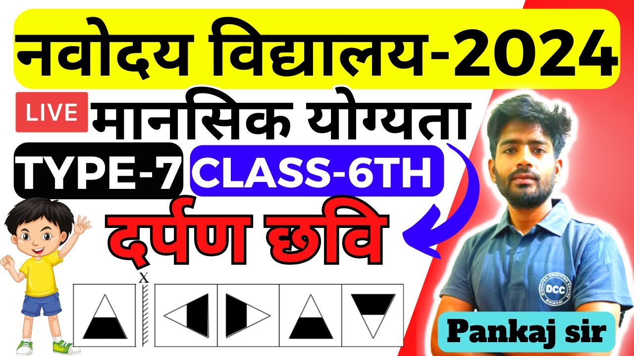 Navodaya Vidyalaya Mental ability Class 6 | Mirror Image |Navodaya ...