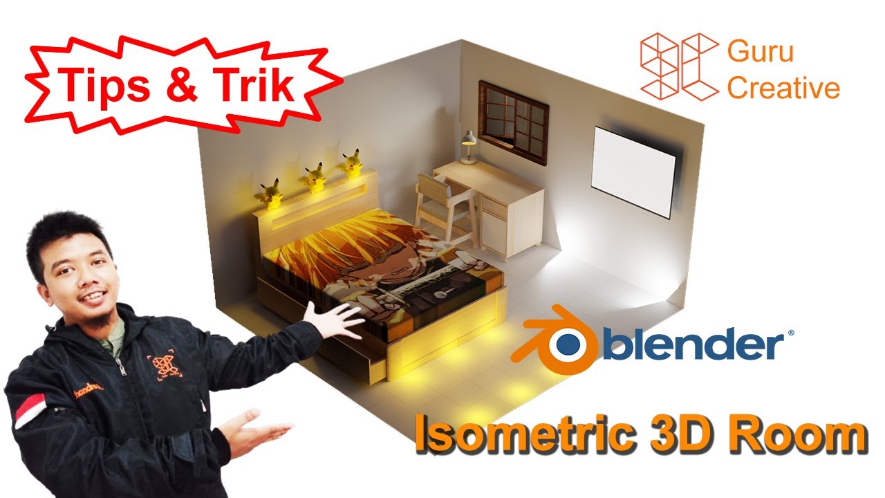 Tips & Trik !!! Tutorial Isometric Room 3D Realistic (Ruang Kamar ...