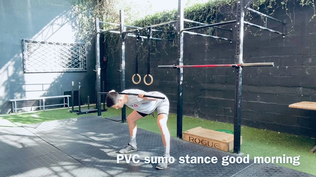 PVC sumo stance good morning - YouTube