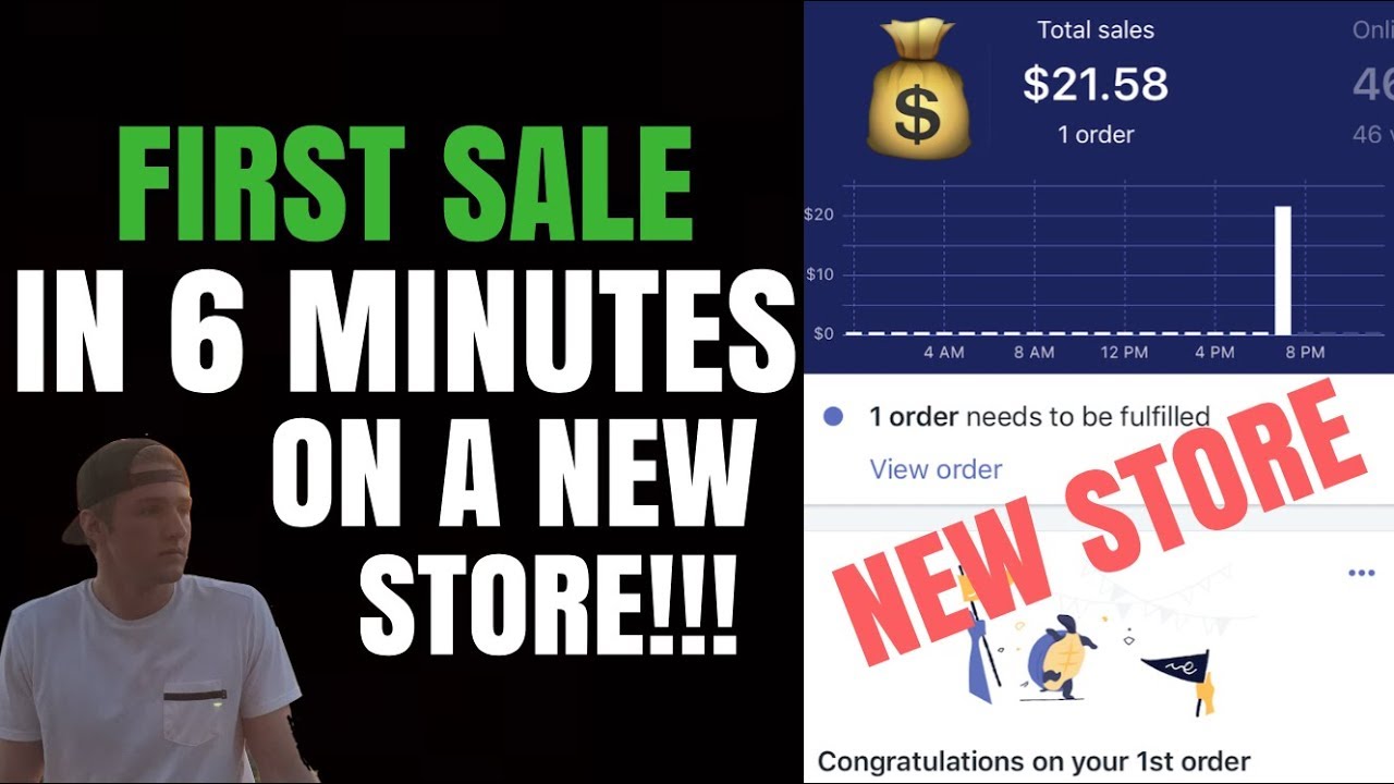 How I Got My First Sale In 6 Minutes With A Brand New Shopify Store ...