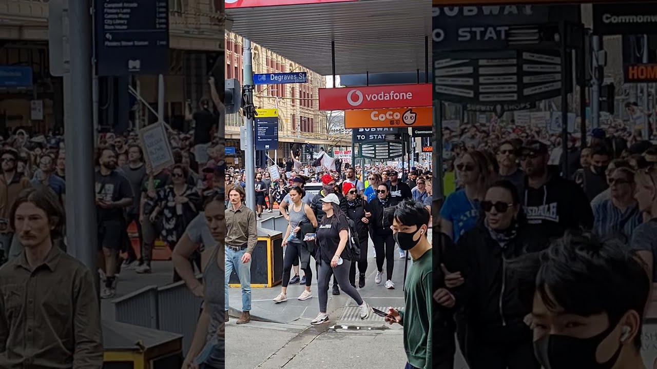Melbourne's Freedom Rally - Rubber bullets fired at protesters by ...