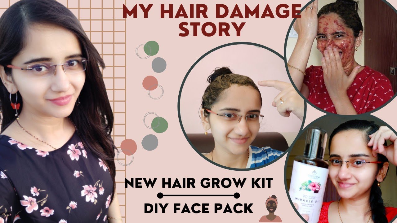 Hair Damage ఐతే తీసుకోవలసిన care |Hair Grow kit Review | DIY Face pack ...