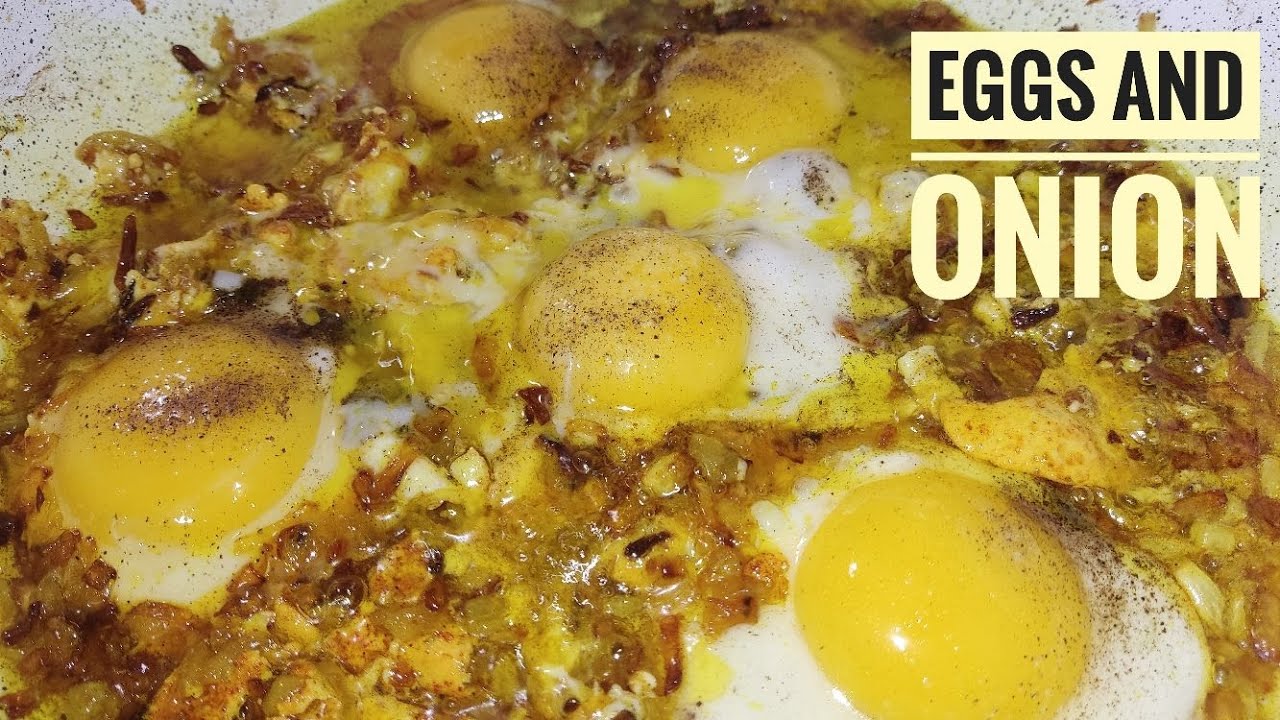 Fried egg with onion | Simple Omelette with Onion | Onion omelette ...