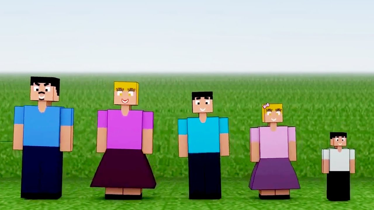 Minecraft Cartoons Singing Finger Family Nursery Rhymes | Minecraft ...