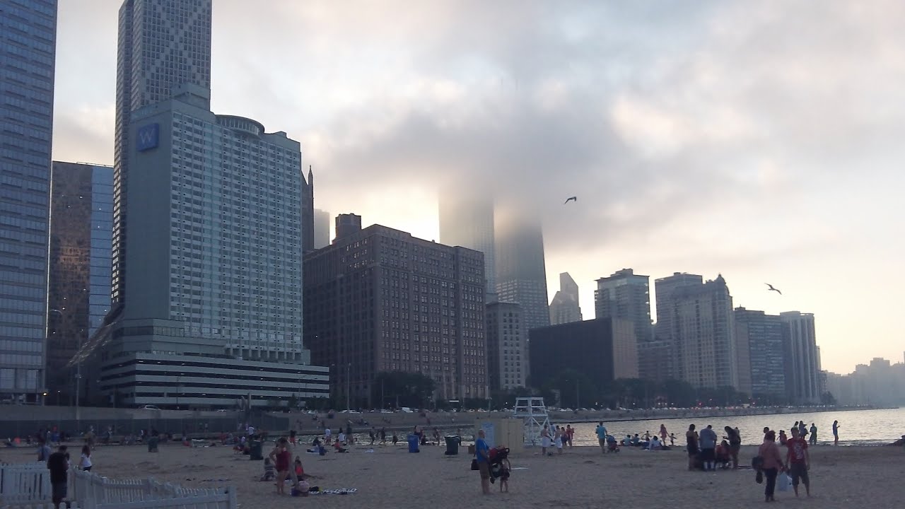 Ohio Street Beach on Chicago's Lakefront (July 25, 2015) - YouTube