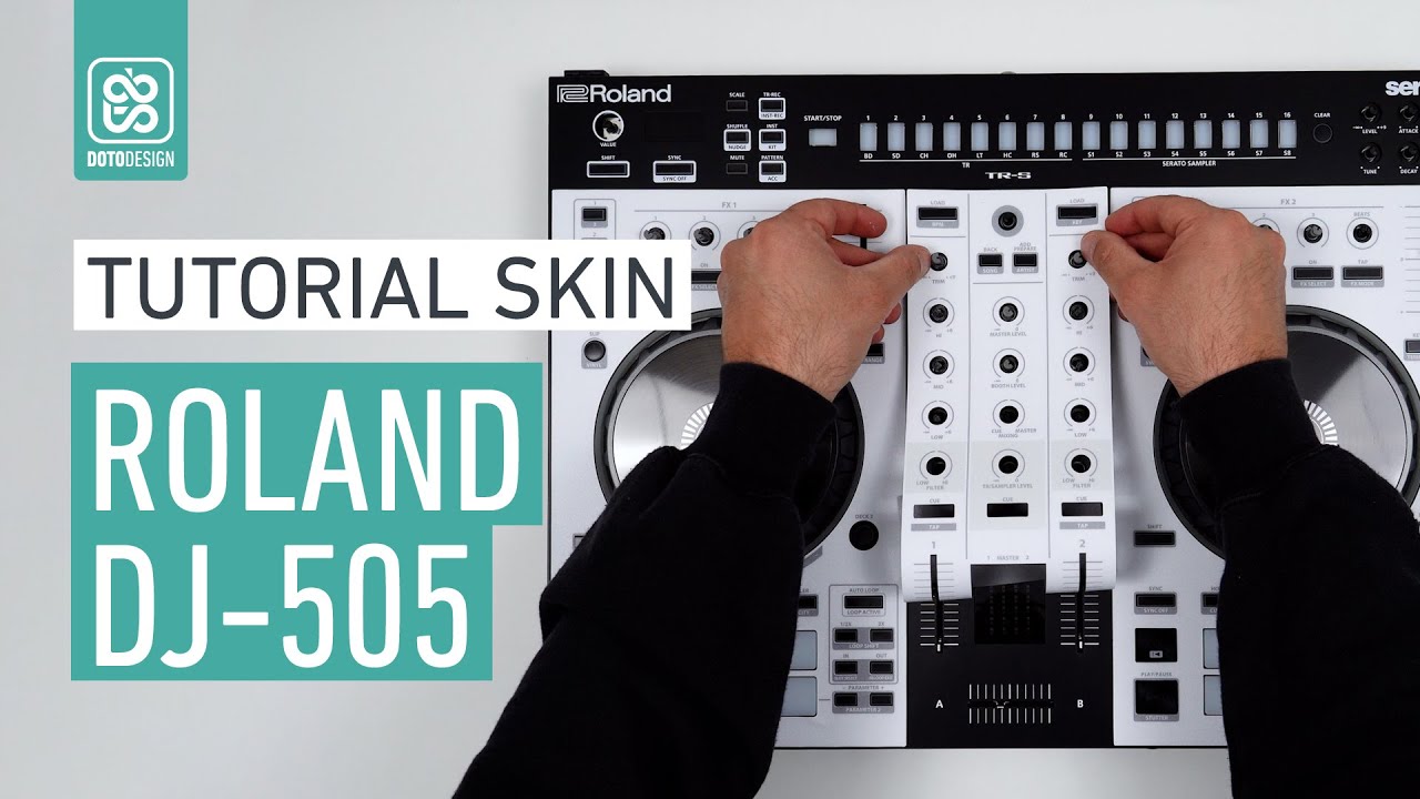 ROLAND DJ-505 White Skin - How to apply a dj controller Skin Tutorial ...