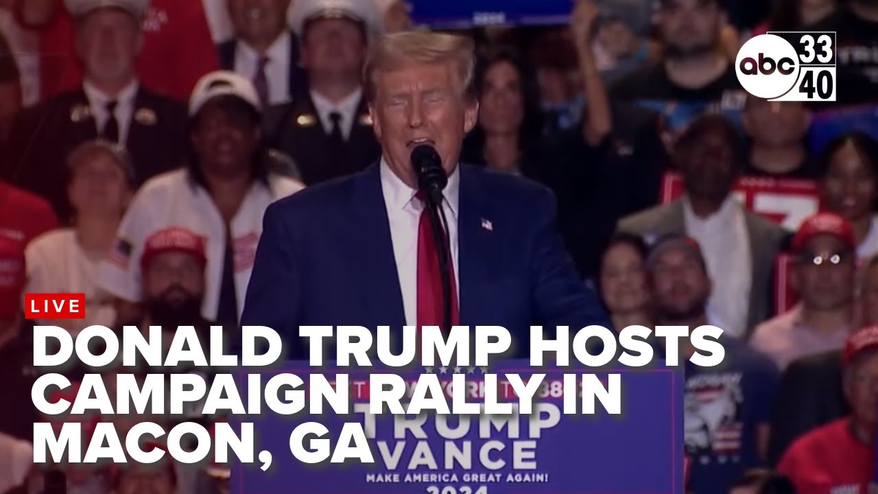 LIVE: Former President Donald Trump hosts live rally in Macon, GA ...