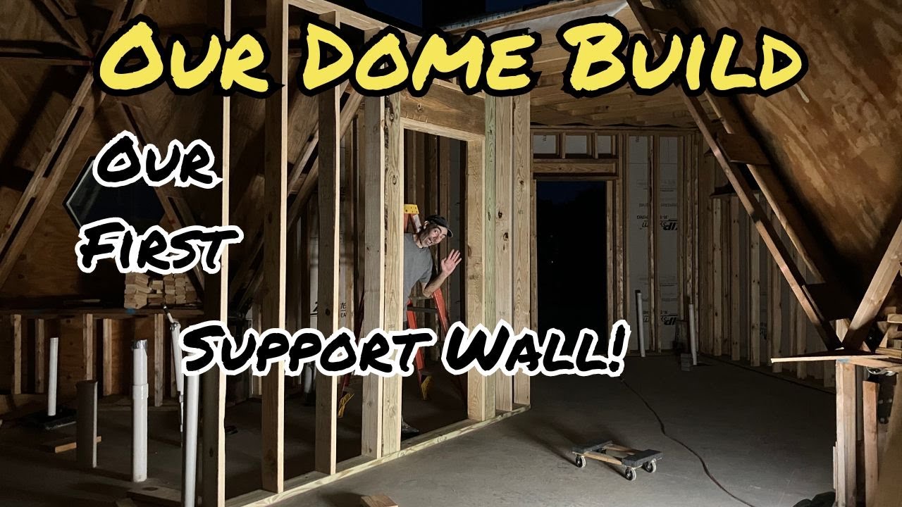 Our Dome Build...The First Interior Support Wall Is Up! - YouTube