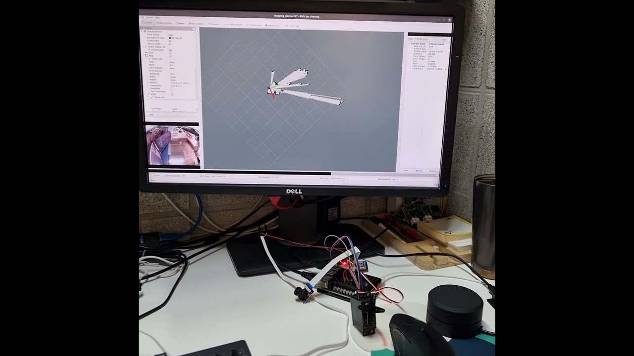 LiDAR+Camera+ServoMotor simultaneously with ROS - YouTube