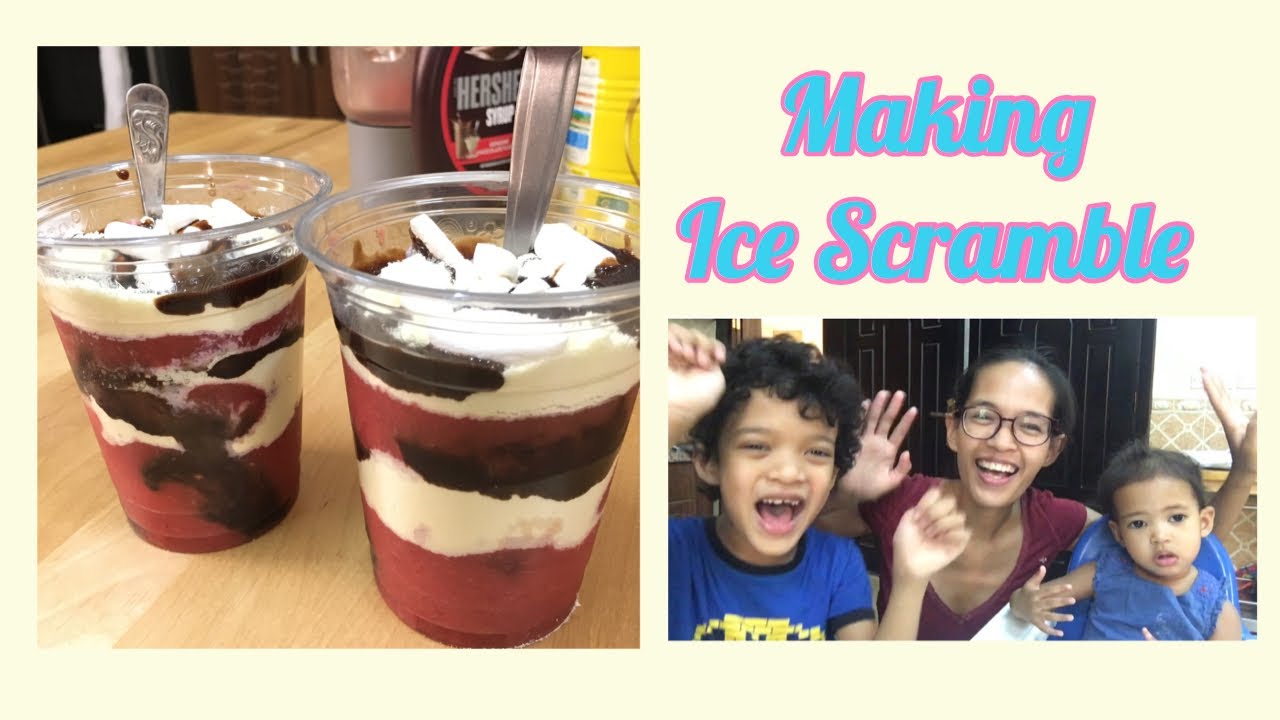 STRAWBERRY ICE SCRAMBLE | Fun activity with my kids - YouTube