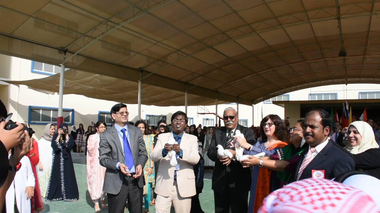 UN Day Releasing doves Our Own English School Fujairah 24 Oct 2015 ...