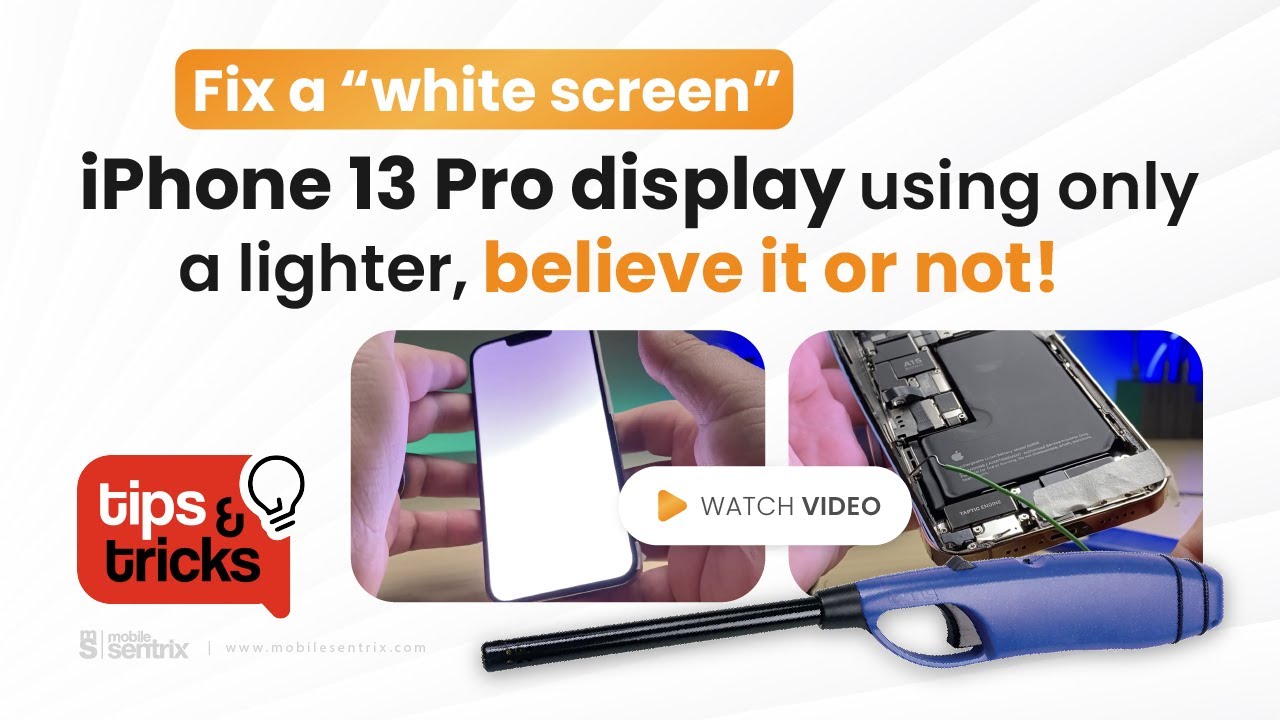 iPhone 13 Pro "White Screen" Fixed with lighter?! (Tips and Tricks #52 ...