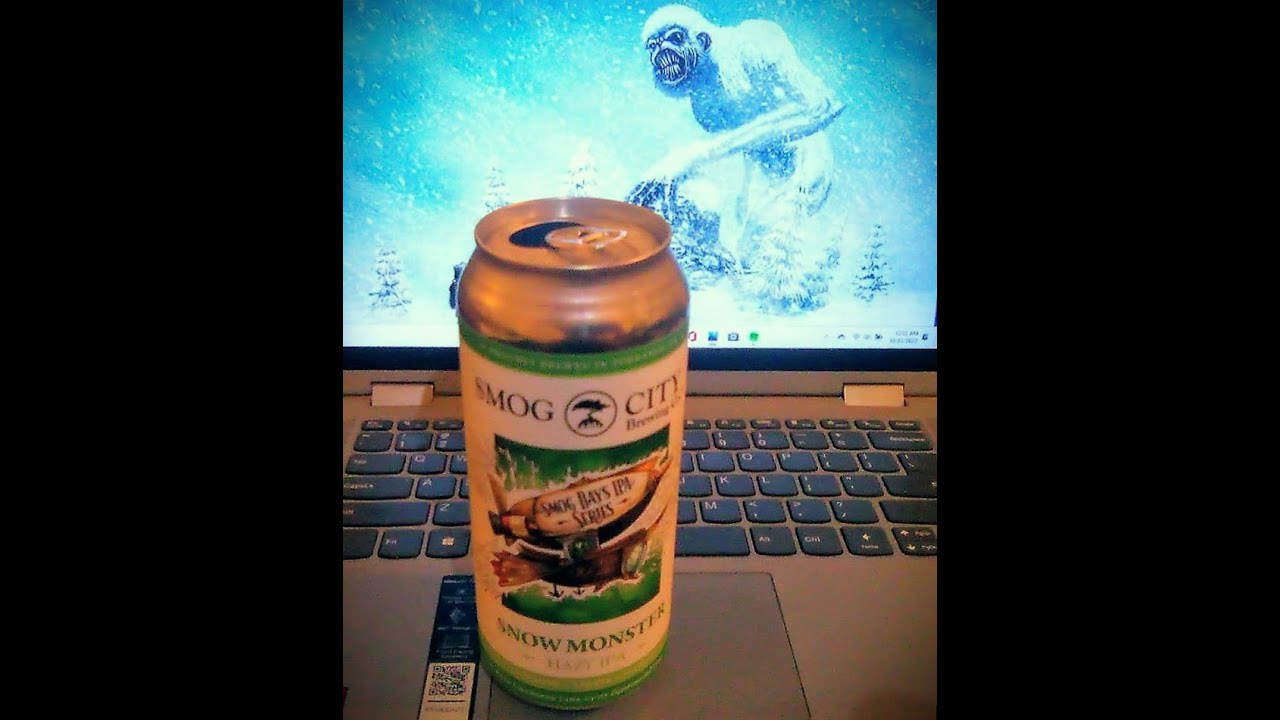 Smog City Brewing Co Snow Monster Hazy Ipa Beer Review! - YouTube