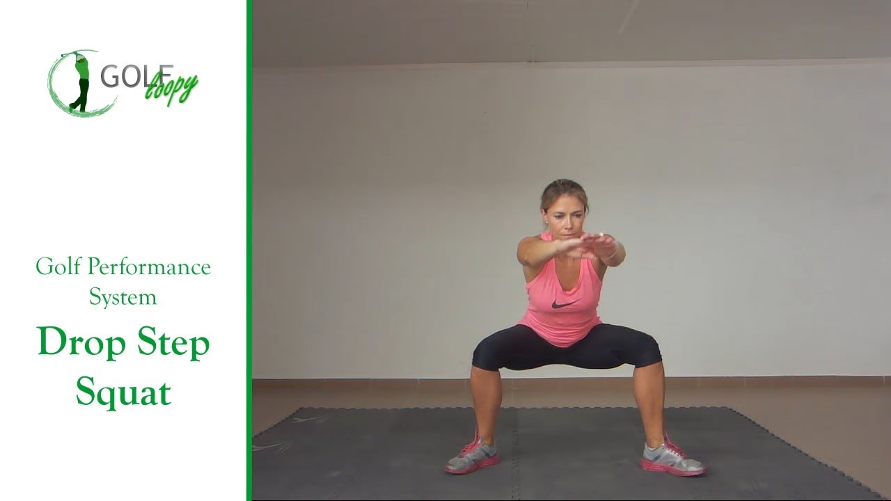 Golf Stability Exercise - Drop Step Squat - YouTube