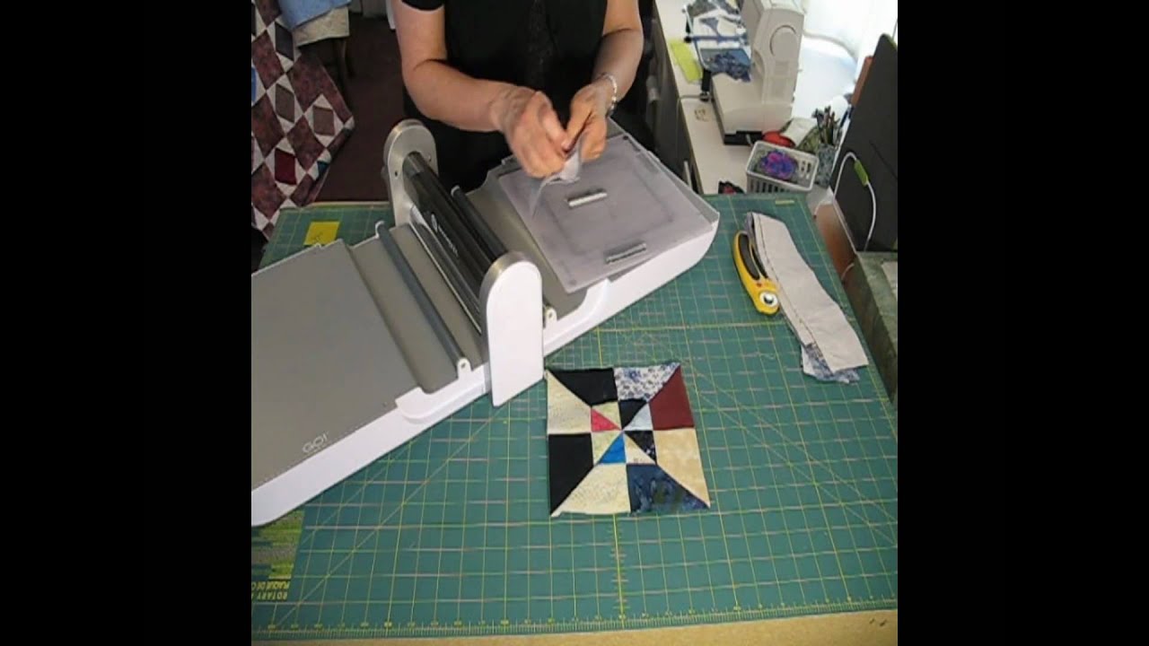 2010-04 Layered Pinwheel Quilt Block using Accuquilt GO cutter - YouTube