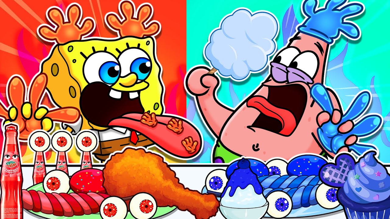 [Animation] HOT vs COLD! Eating Emoji Foods challenge Mukbang ...