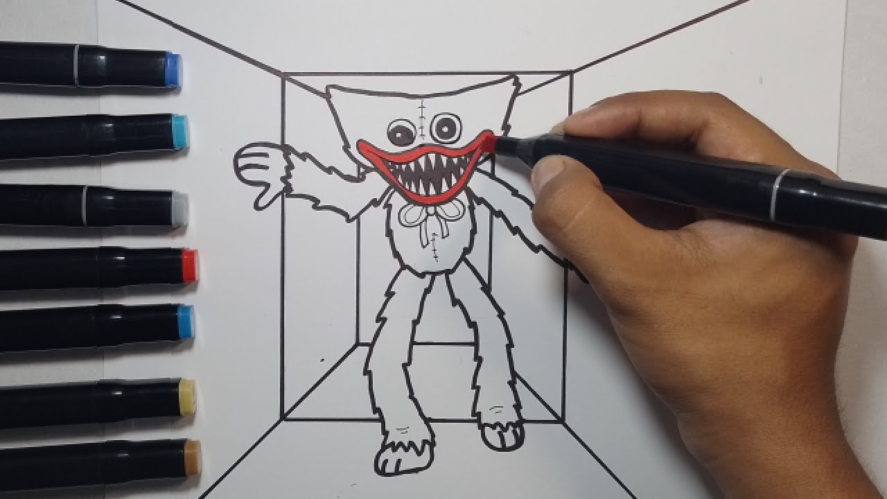 CÓMO DIBUJAR a HUGGY WUGGY FÁCIL - YouTube