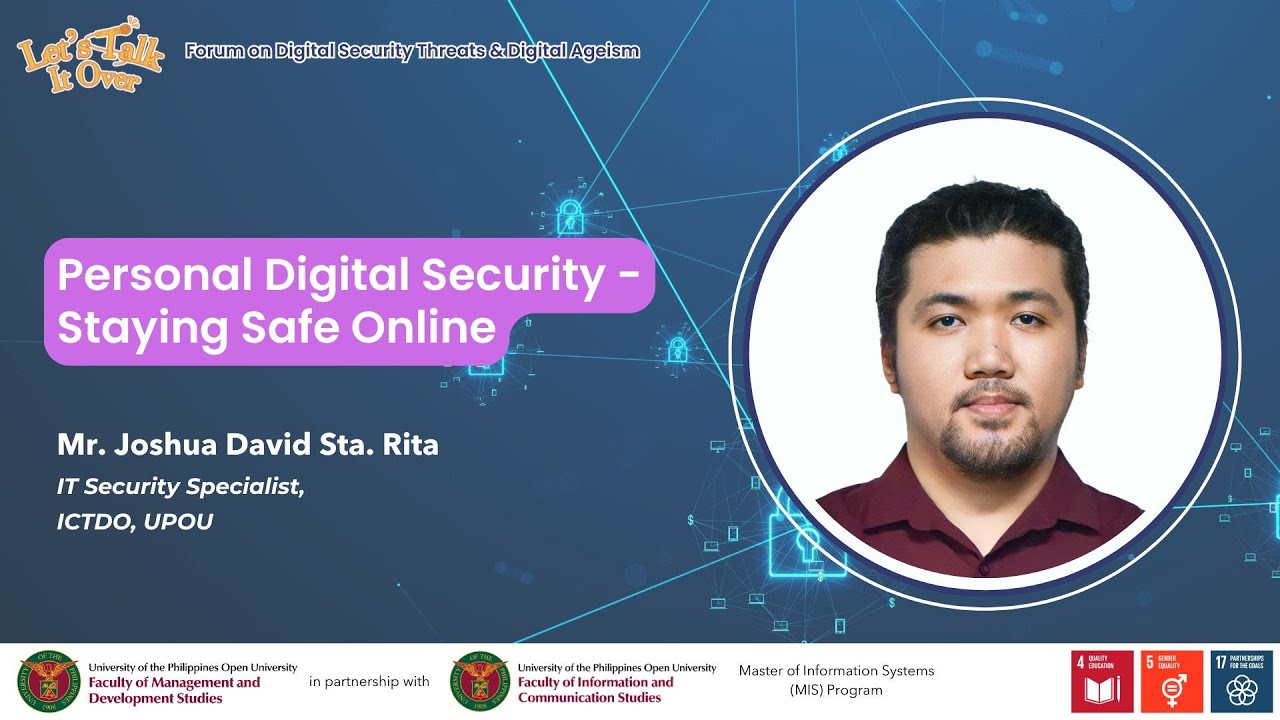 Personal Digital Security - Staying Safe Online | Mr. Joshua David Sta ...