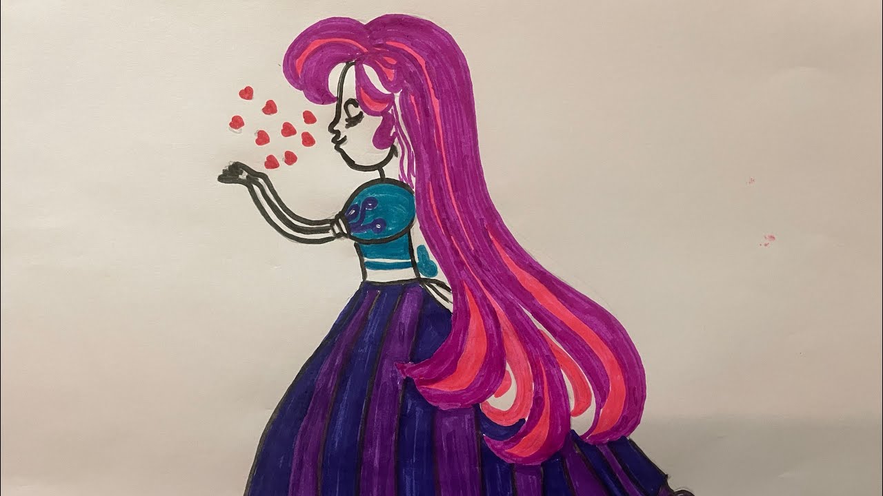 How to draw princess - YouTube