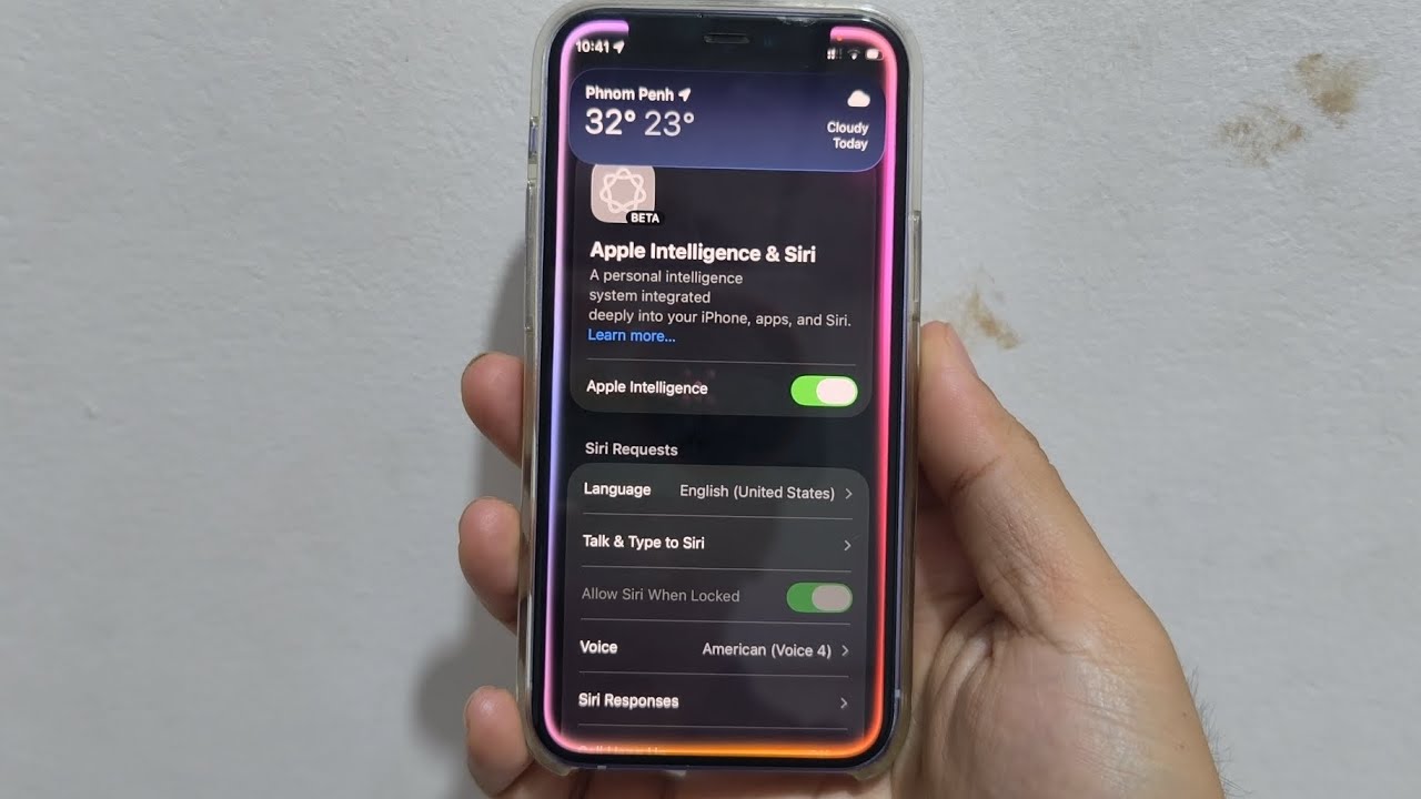 Apple intelligence on iPhone 12 mini iOS 26.1 - YouTube